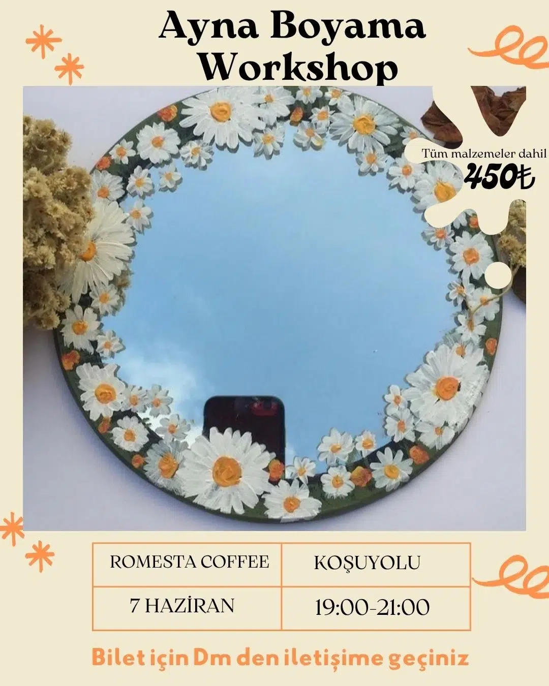 AYNA BOYAMA WORKSHOP Biletleri | Bilet Takvimi